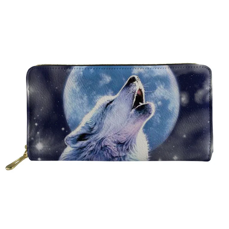 Cute-Wolf-Moon-Print-Women-Wallets-Money-Card-Holder-Ladies-Purse-Pouch ...