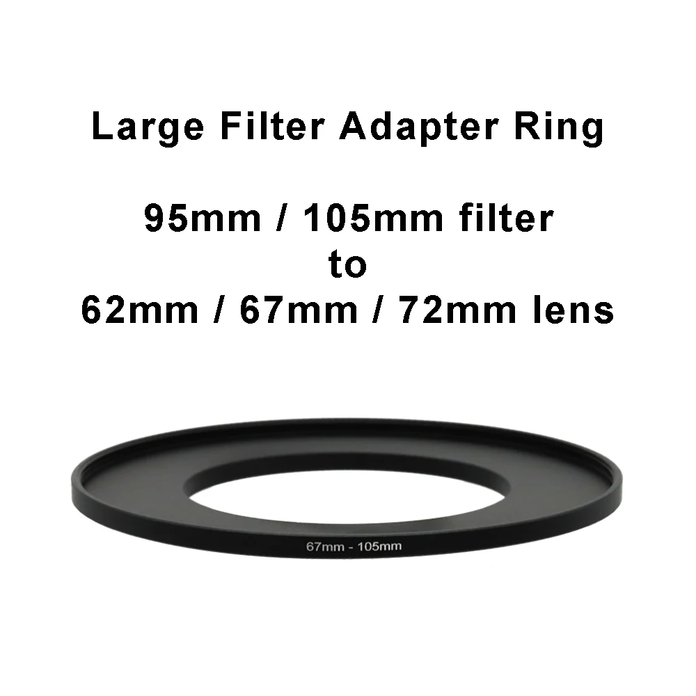 62-95 67-95 62-105 67-105 72-105mm Filter Adapter Ring Metal Large Step ...