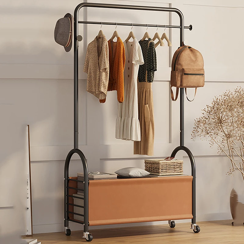 Modern Standing Rail Coat Racks Organizer Metal Shelves Entrance Coat ...