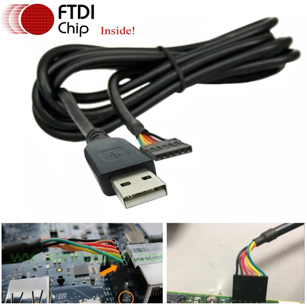 FTDI USB UART 6 Way 0.1" Pitch Single Inline 3.3V Signalling for ...
