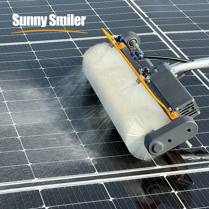 Sunnysmiler-Solar-Panel-Cleaning-Rotating-Brush-Kit-Equipment-Machine ...