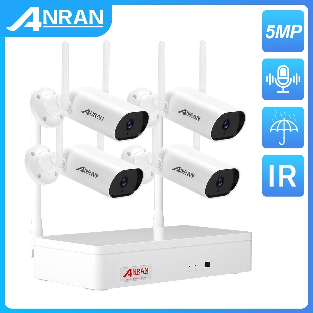 Anran 5MP Security Surveillance Camera Kit Draadloze Nvr Kit 1920P Wifi ...