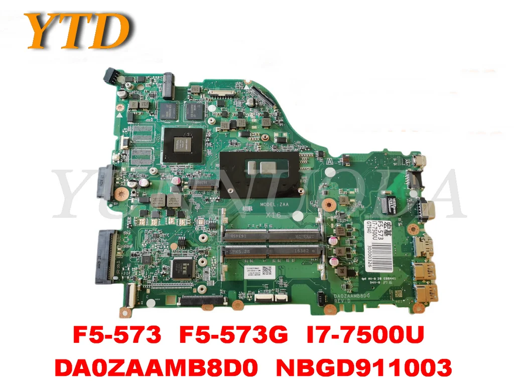 Original para acer F5 573 F5 573G portátil placa mãe F5 573 F5 573G I7 ...