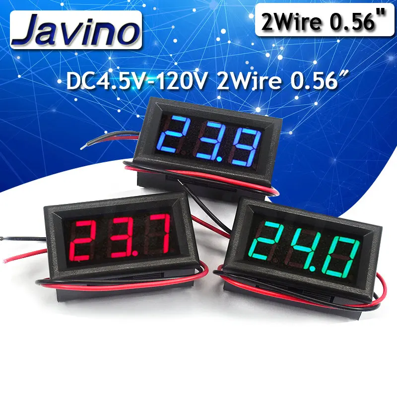 2wire-DC-voltage-meter-DC5V-120V-reverse-protection-0-56-inch-LED ...
