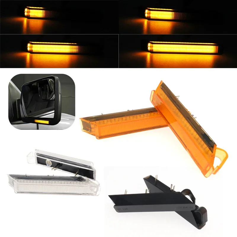 2x Flowing LED Car Under Side Rearview Mirror Turn Signal Lights ...