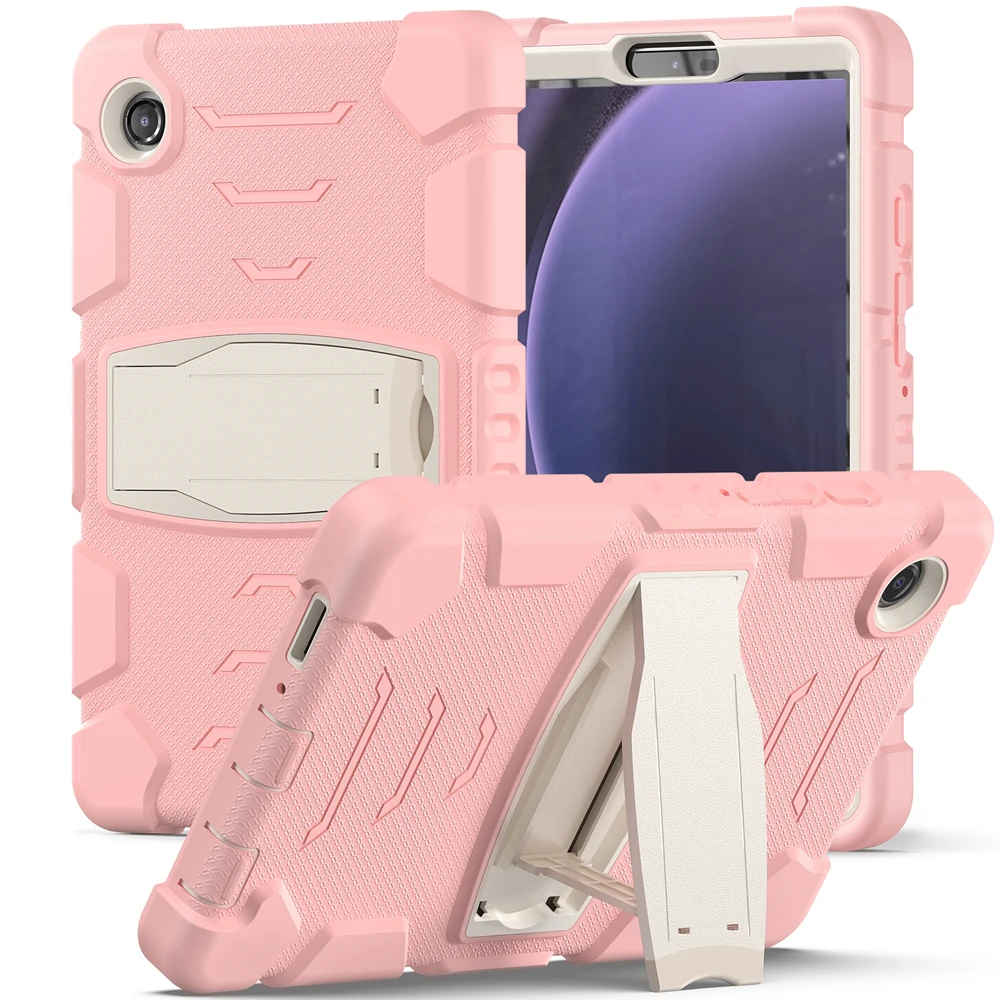 Heavy Duty Rugged Armor Silicone Tablet Case Cover for A8 X200 X205 (Pink)