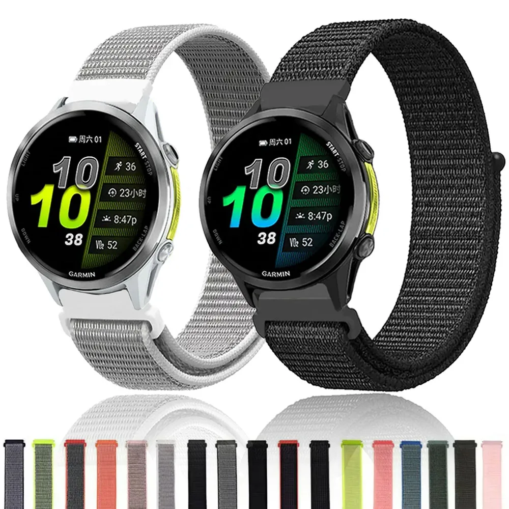 20mm 22mm Nylon Strap for Garmin Forerunner 970 965 955 570 265 165 55 ...