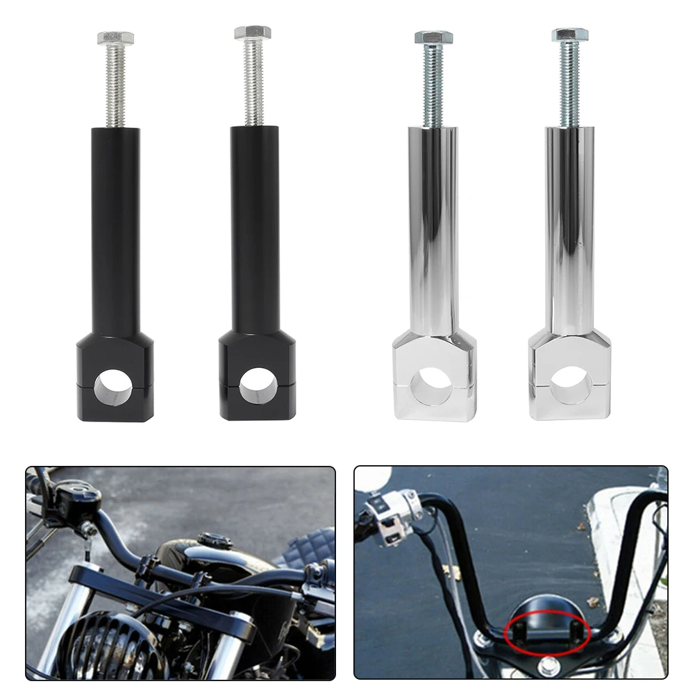 Motorcycle Handlebar Riser Mount 22/25mm Handle Bar Clamp Adaptor ...