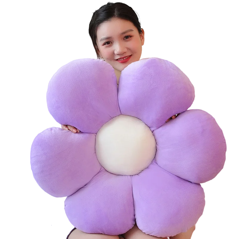 New 30~80cm Squishy Plush Plant Pillow Stuffed Flowers Seat Cushion ...