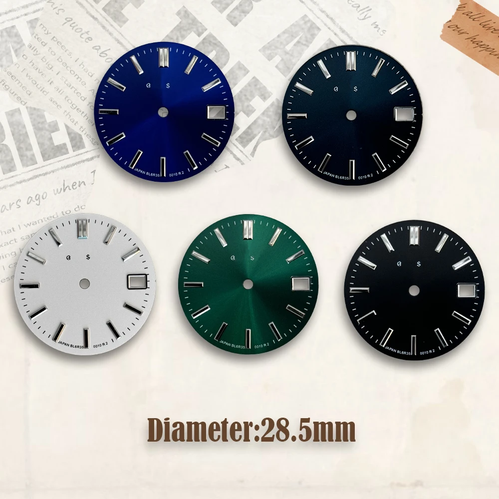 28-5mm-GS-Dial-NH35-Dial-With-Stripe-Studs-And-Sun-pattern-Suitable-for ...