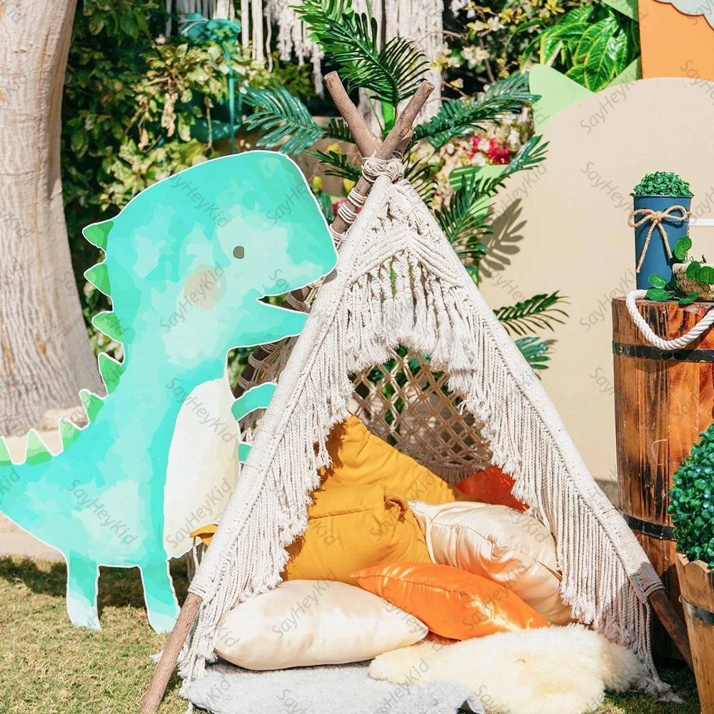 Baby Shower Backdrop Renaiss 8x6ft Dinosaur Theme Backdrop Wild Animal ...