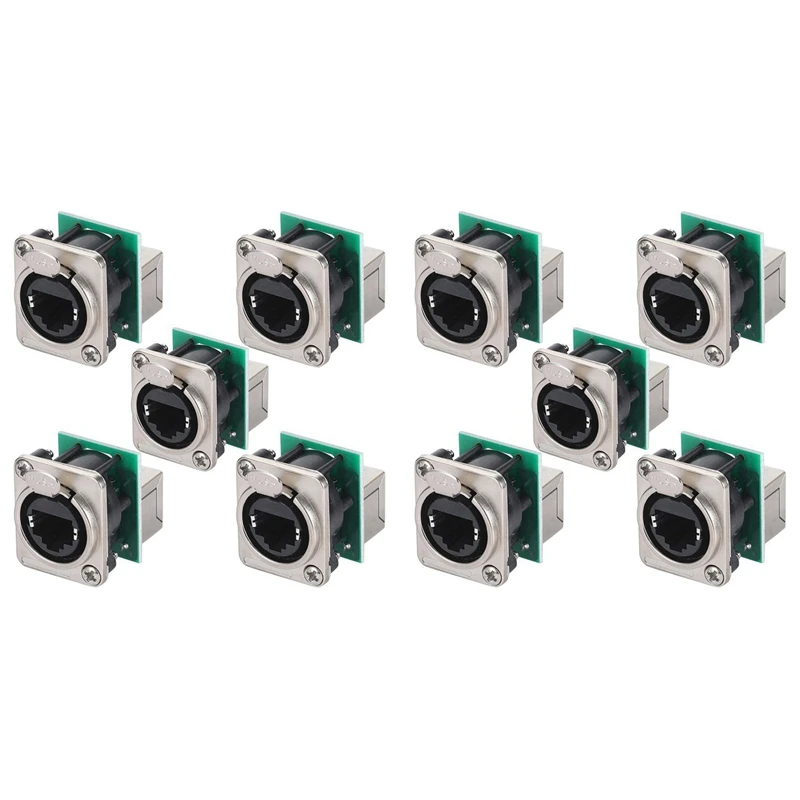 2X Ethercon Rj45 Chassis Socket,D-N8FDP Feed/Pass Panel Mount Jack,D ...