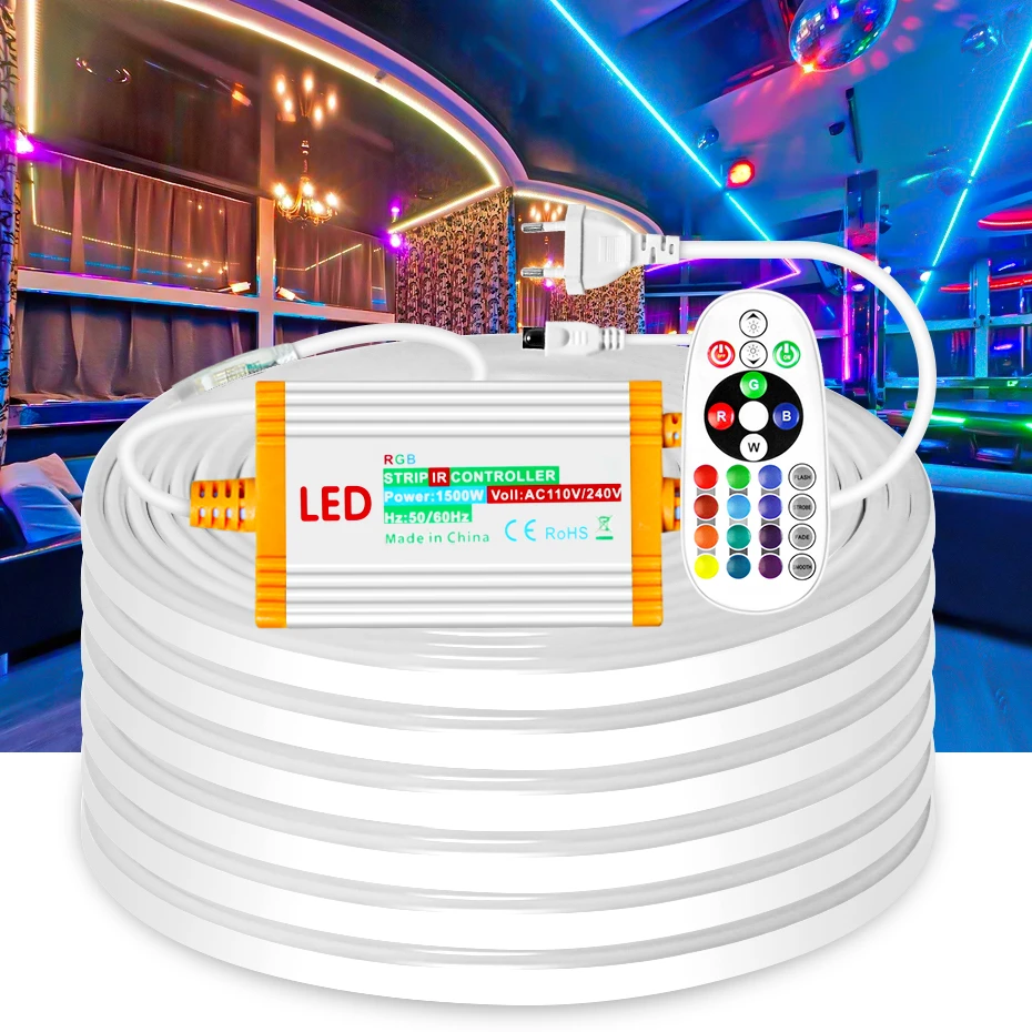 Led Strip Outdoor Waterproof 220v Rgb | Led Neon Flex 220v Waterproof ...
