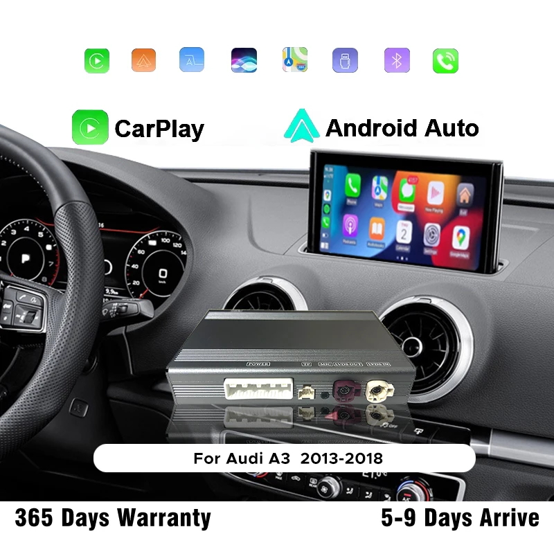 Wireless CarPlay Interface For Audi A3 2013-2018 Android Auto Car DVD ...