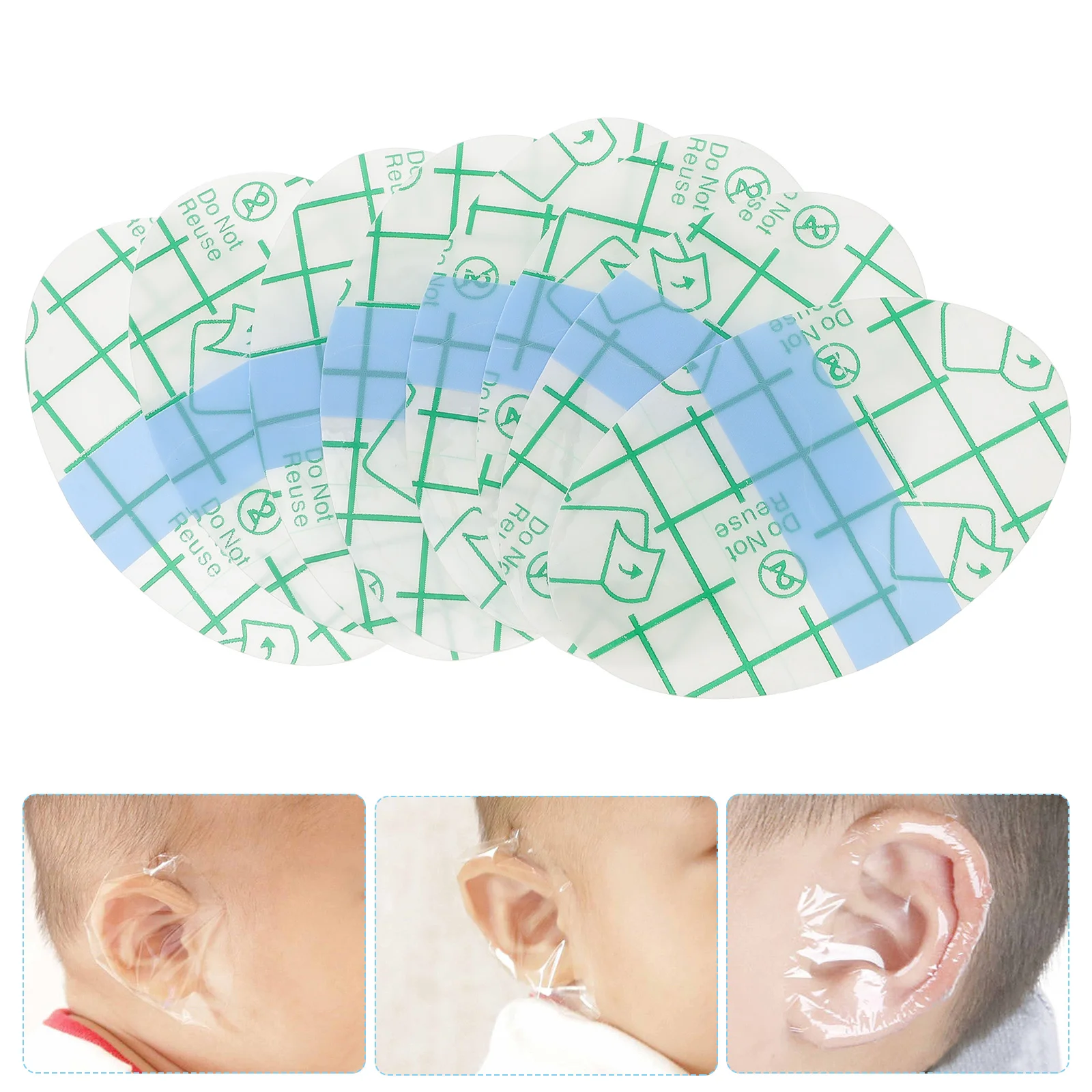 50-Sheets-Waterproof-Ear-Protector-Baby-Swimming-Cover-Caps-Ear ...