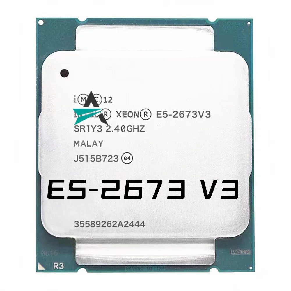 Used Xeon E5 2673 V3 2.4GHz 12 Cores 30M LGA 2011 3 processor E5 2673V3 ...