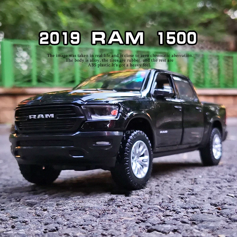 1-24-Dodge-RAM-1500-Rebel-Pickup-Alloy-Car-Model-Diecast-Toy-Off-road ...