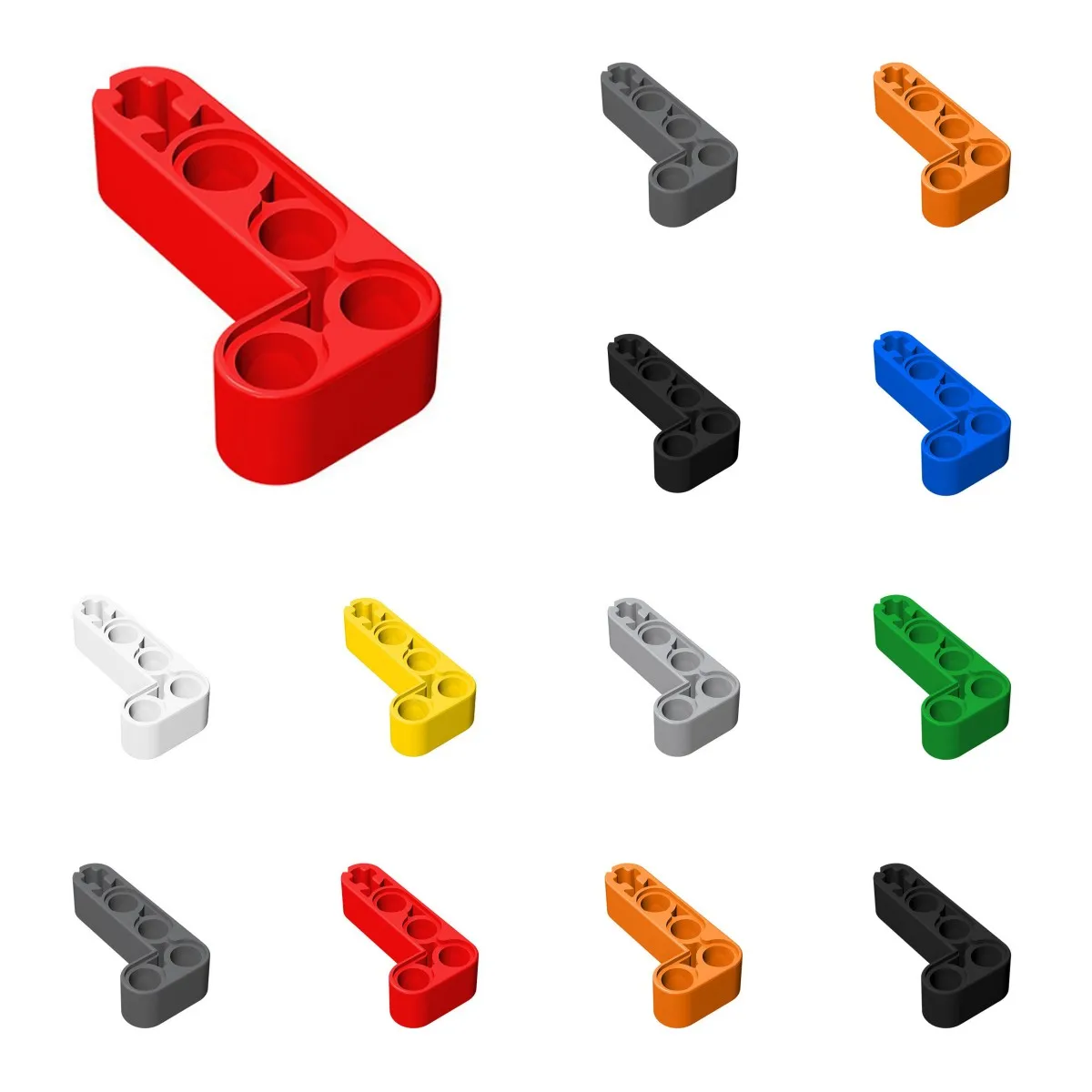 50pcs 32140 Modified Bent Thick L-Shape 2x4 Building Block Toy ...