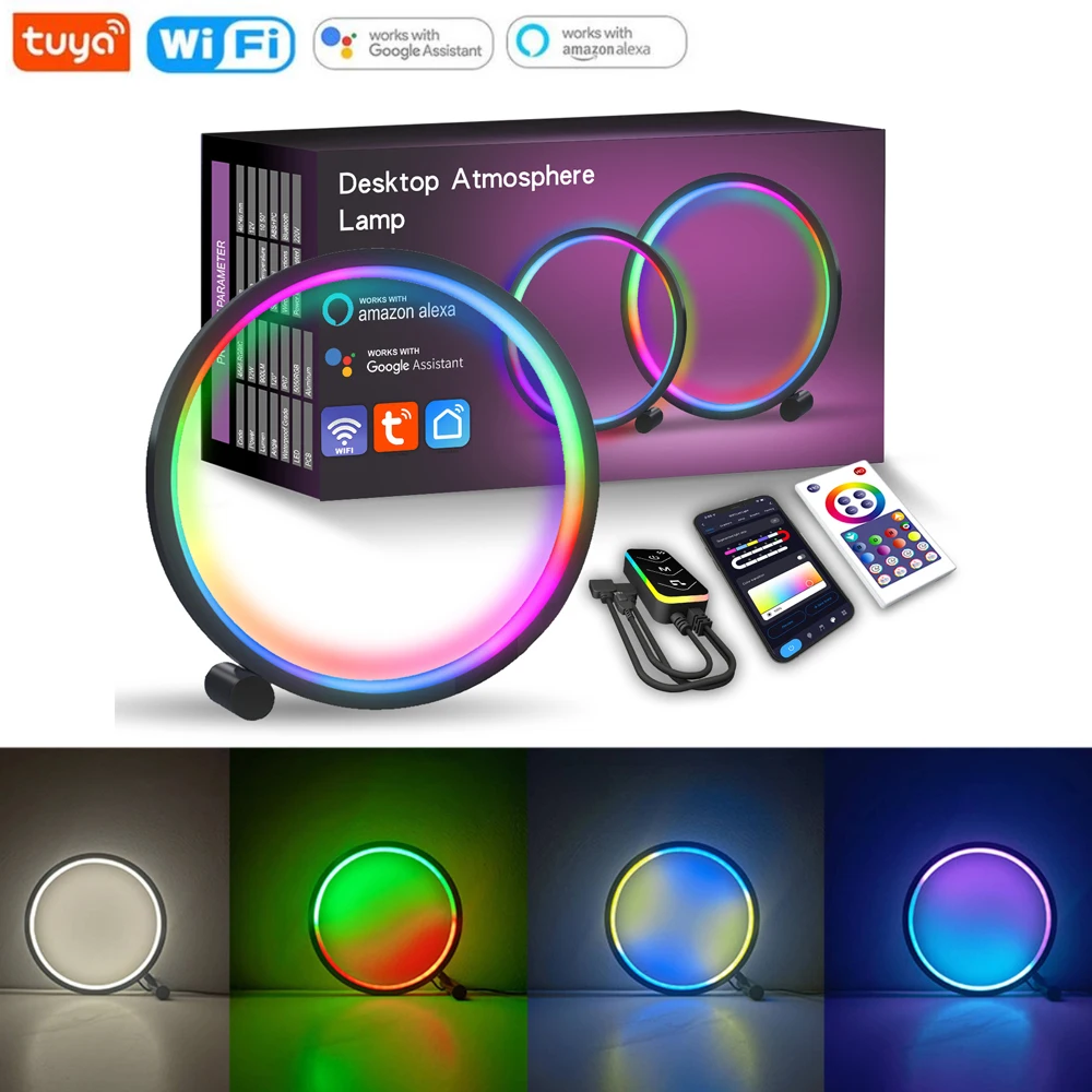 Tuya-Wifi-Smart-LED-Night-Light-Round-RGB-Desktop-Atmosphere-Desk-Lamp ...