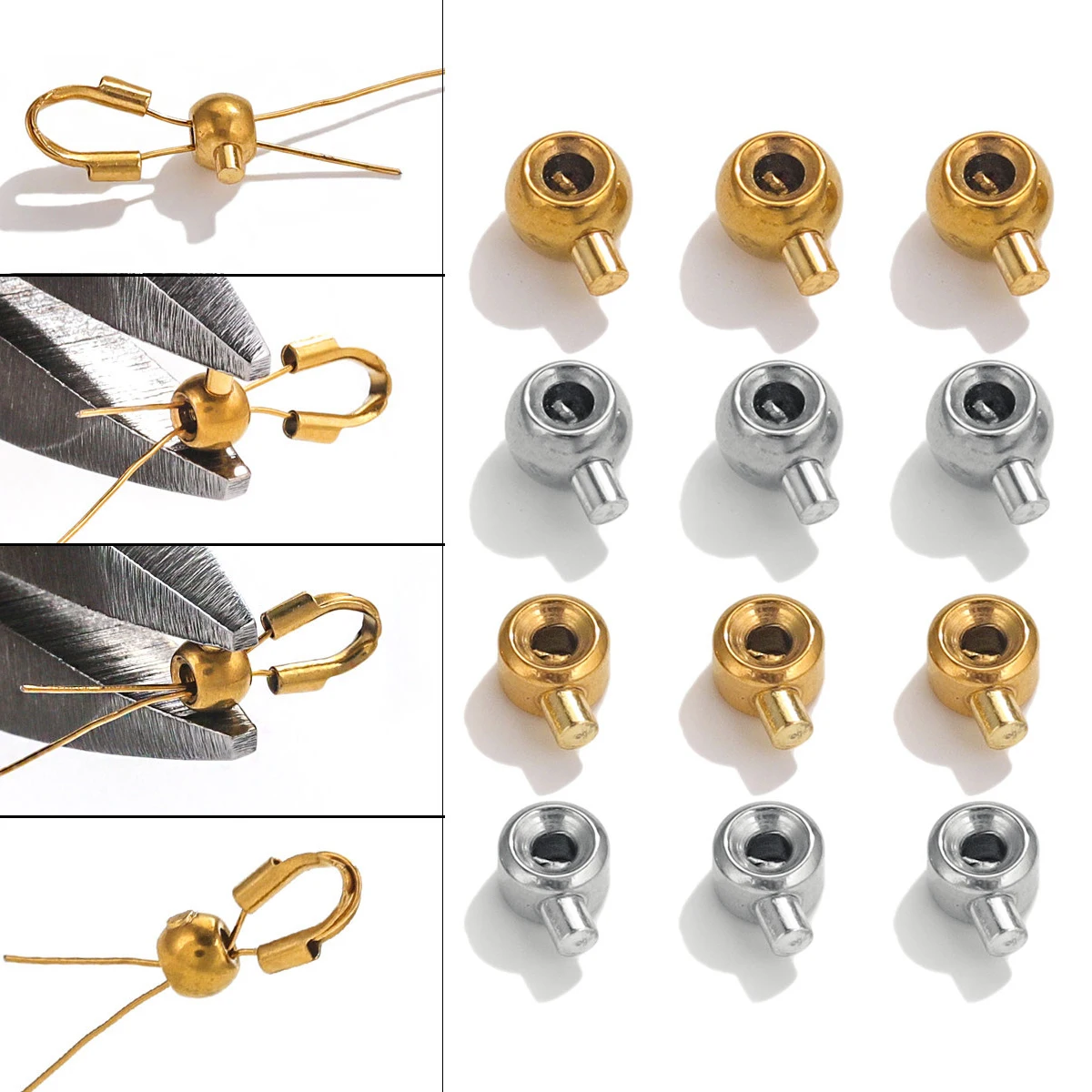 10pcs-Stainless-Steel-Gold-Color-Positioning-Clasp-Tube-Stopper-Spacer ...