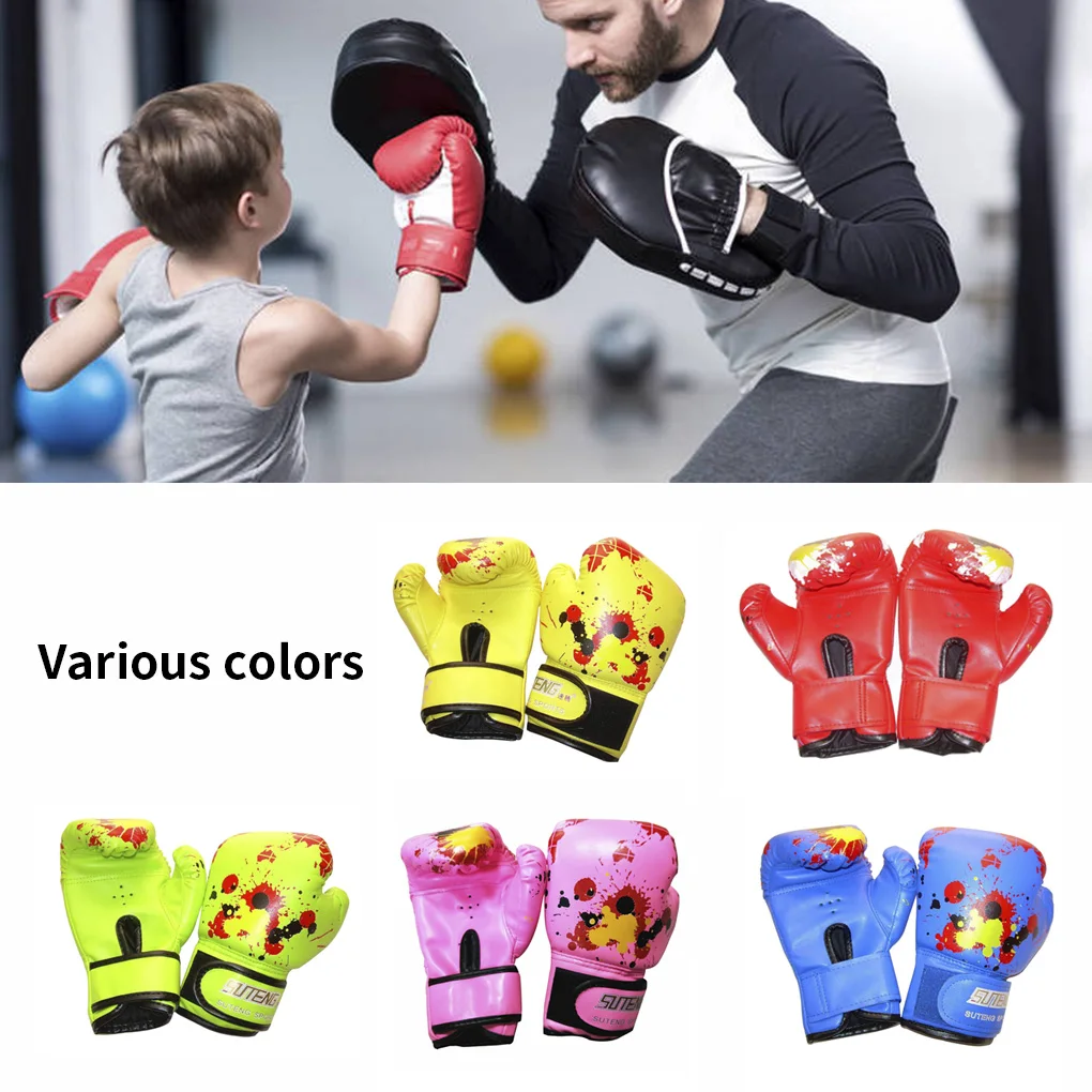 Children-Boxing-Glove-PU-Leather-Sport-Punch-Bag-Training-Gloves ...