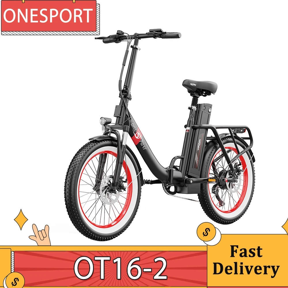 ONESPORT-OT16-2-Electric-Bike-20-3-0-inch-Tires-250W-High-speed-Motor-E ...