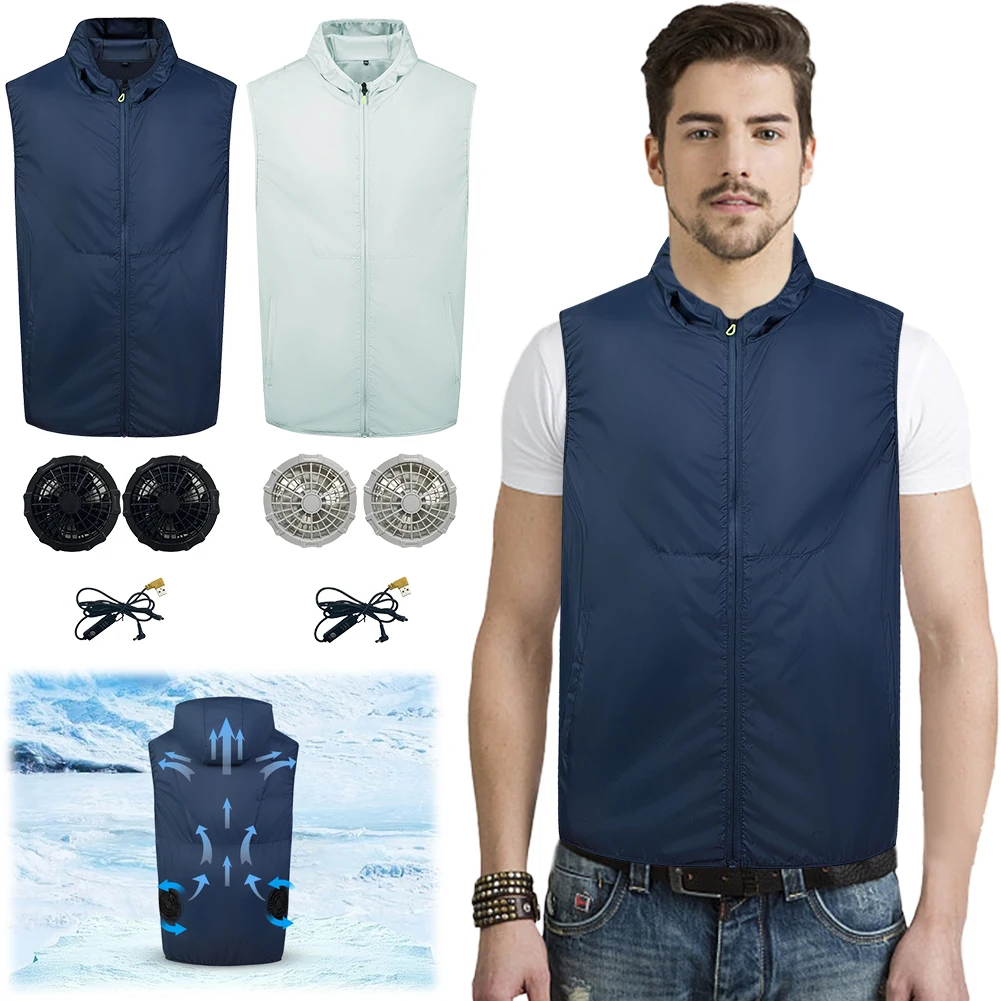 Summer-Air-conditioned-Clothes-for-Men-Women-Cool-Vest-Hiking-Clothes ...