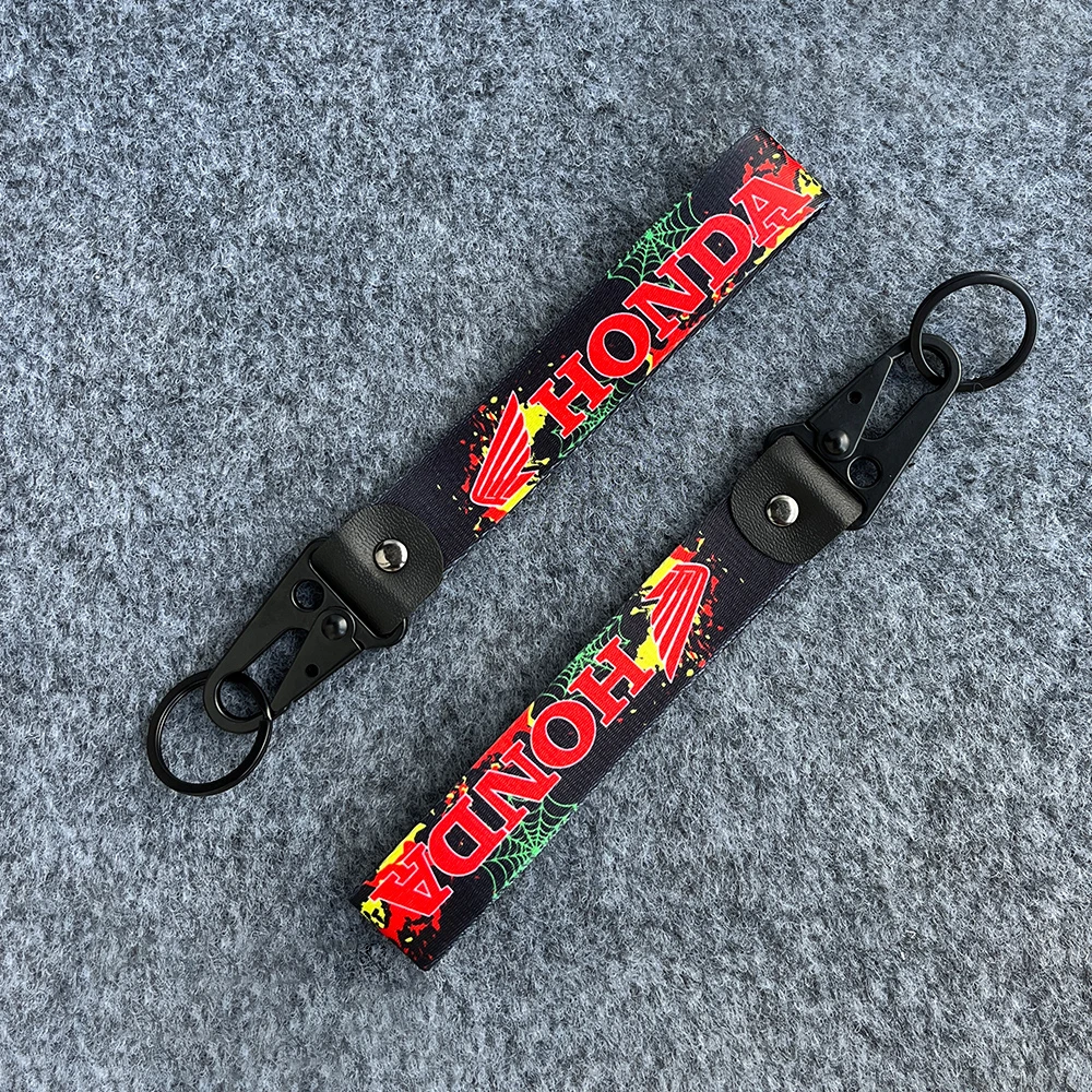 Nylon Rope Motorcycle Keychain Auto Keyring Pendants For Honda Jazz Fit ...
