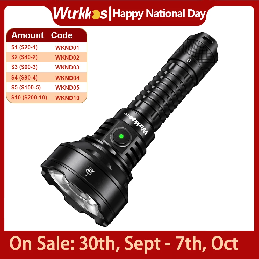 Wurkkos-TD01-Army-Tactical-Flashlight-2200LM-Self-Defense-Torch-21700 ...