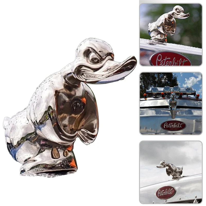 1pc-Angry-Rubber-Duck-Hood-Ornament-Death-Proof-Sliver-Black-Car ...