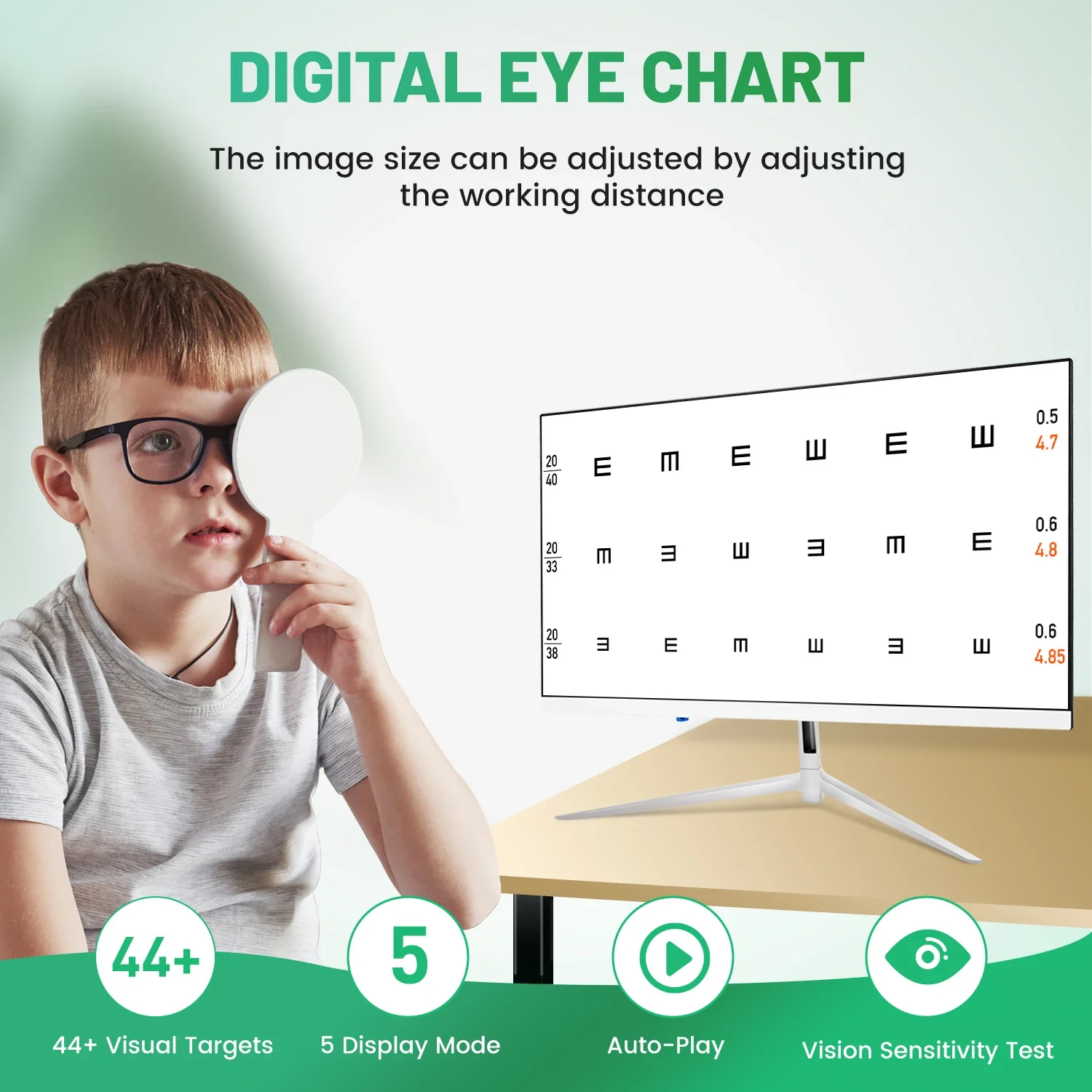 Premium-Frameless-21-5-Inch-HD-LCD-Visual-Acuity-Chart-Vision-Test ...