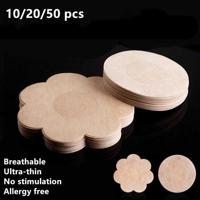 50pcs Invisible Breast Overlays on Bras for Women Nipple Stickers Chest ...