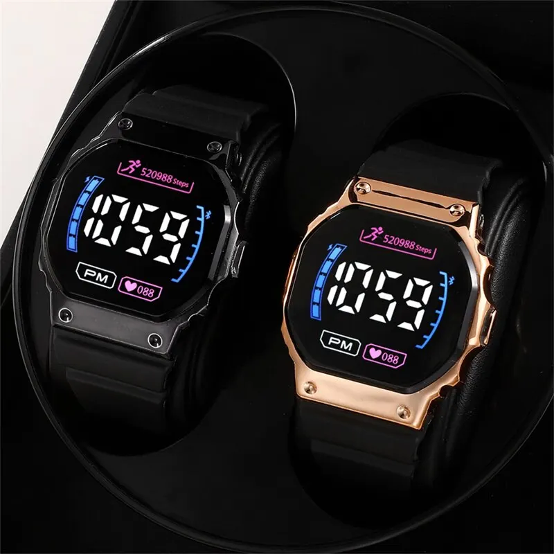 LED-Digital-Watch-Couple-Watches-for-Men-Women-Sports-Army-Military ...