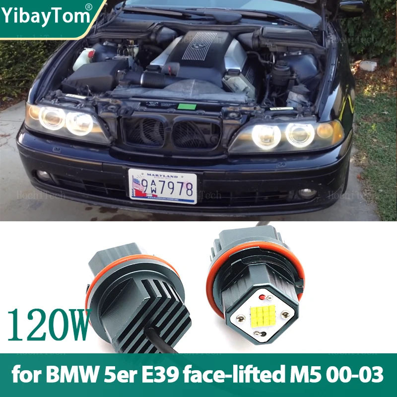 Canbus-Error-Free-LED-Angel-Eyes-Marker-Lights-Bulbs-for-BMW-5-series ...