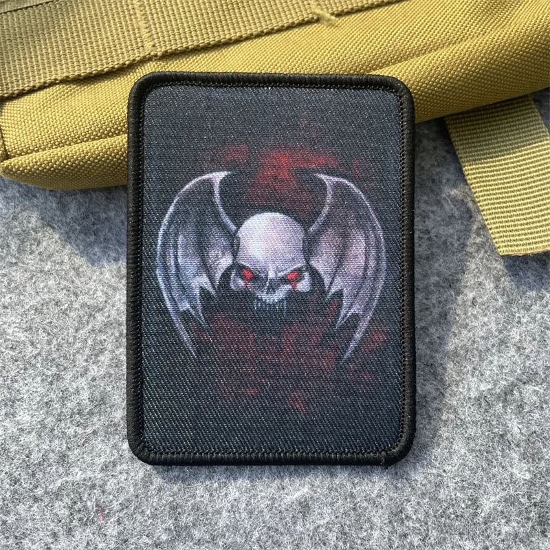 "Night Lord 40k " Tactical Patch Hook and Loop Military Armband Skull ...