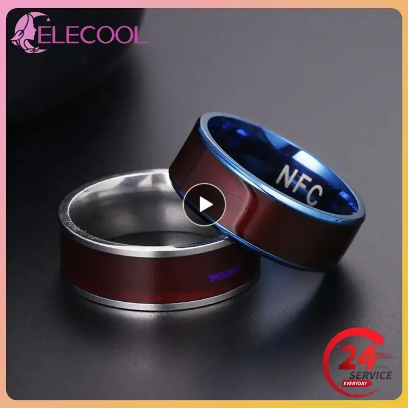Fashion-Men-s-Wear-NFC-Smart-Ring-Stainless-Steel-Pay-Finger-Digital ...