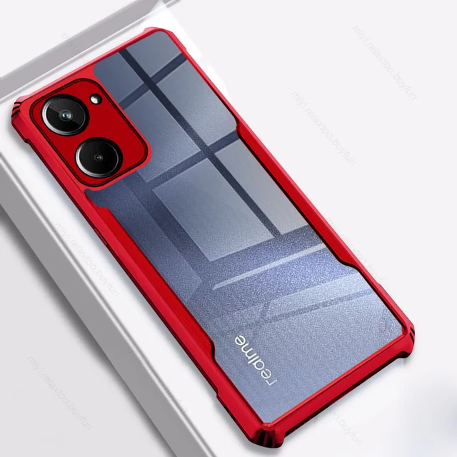 Realmi 10 4G Case Clear Acrylic TPU Soft Frame Back Cover For Realme 10 ...