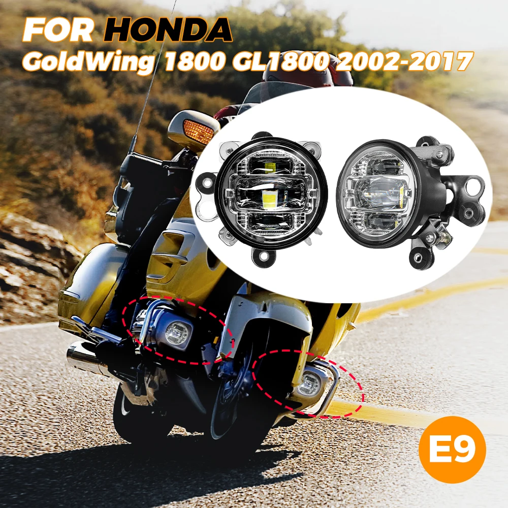 E9-Mark-Fog-Lights-For-Honda-GL1800-Gold-Wing-2002-2017-LED-IP67 ...