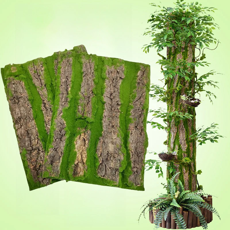 Artificial-Moss-Bark-Fake-Plant-Simulation-Tree-Natural-Bark-Pipe ...