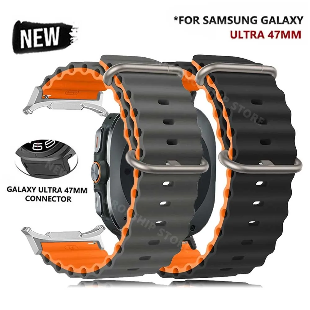 Soft-Ocean-Silicone-Strap-For-Samsung-Galaxy-Watch-Ultra-47mm-LTE-No ...