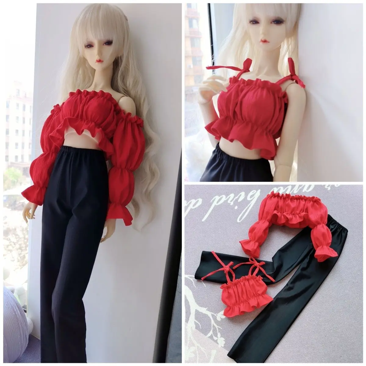 New-1-3-Doll-Clothes-for-60cm-Bjd-Doll-Clothing-Suspender-Pants-Diy ...