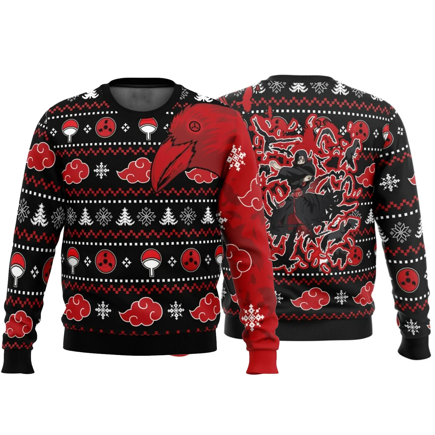 christmas-gift-akatsuki-itachi-symbolic-crows-ugly-christmas-sweater ...