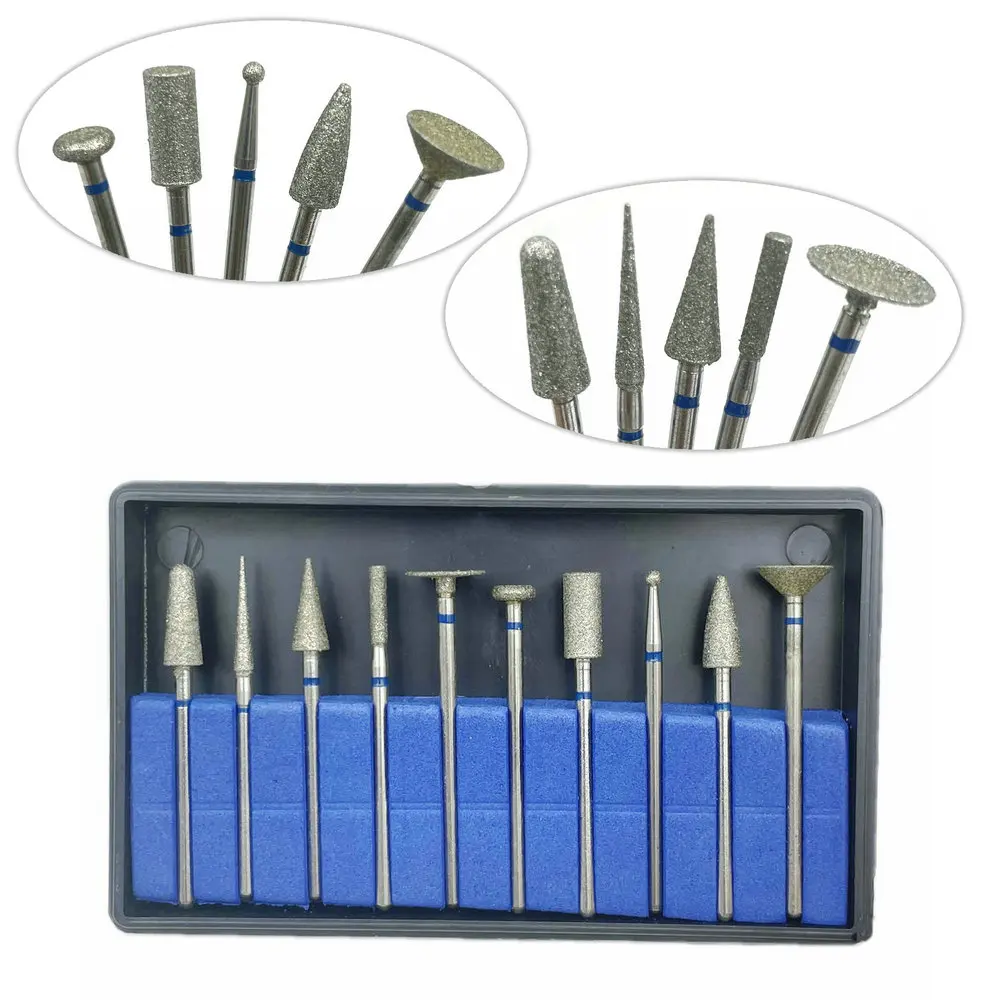 10Pcs-set-Dental-Diamond-Point-Polisher-HP-Shank-Rotary-Bur-Set-Dental ...