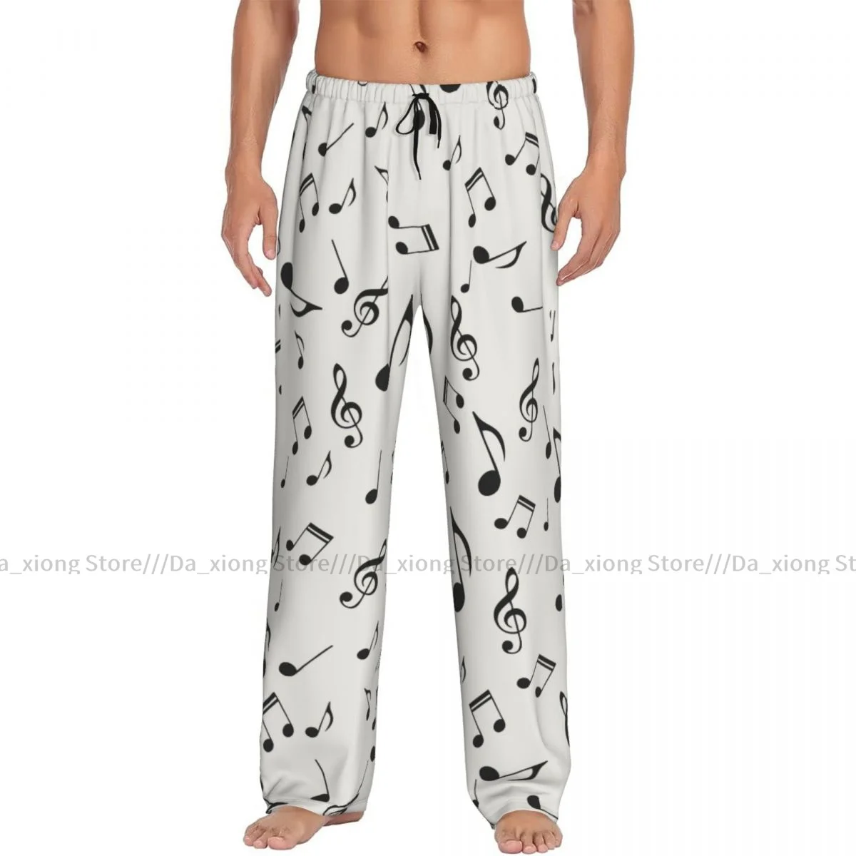 Men-s-Sleepwear-Loose-Sleep-Pants-Pajamas-Musical-Notes-Long-Lounge ...