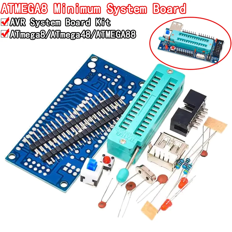 ATmega8-ATmega48-ATMEGA88-Development-Board-AVR-NO-Chip-New-Diy-Electronic-Module-Diy-Kit-Pcb ...
