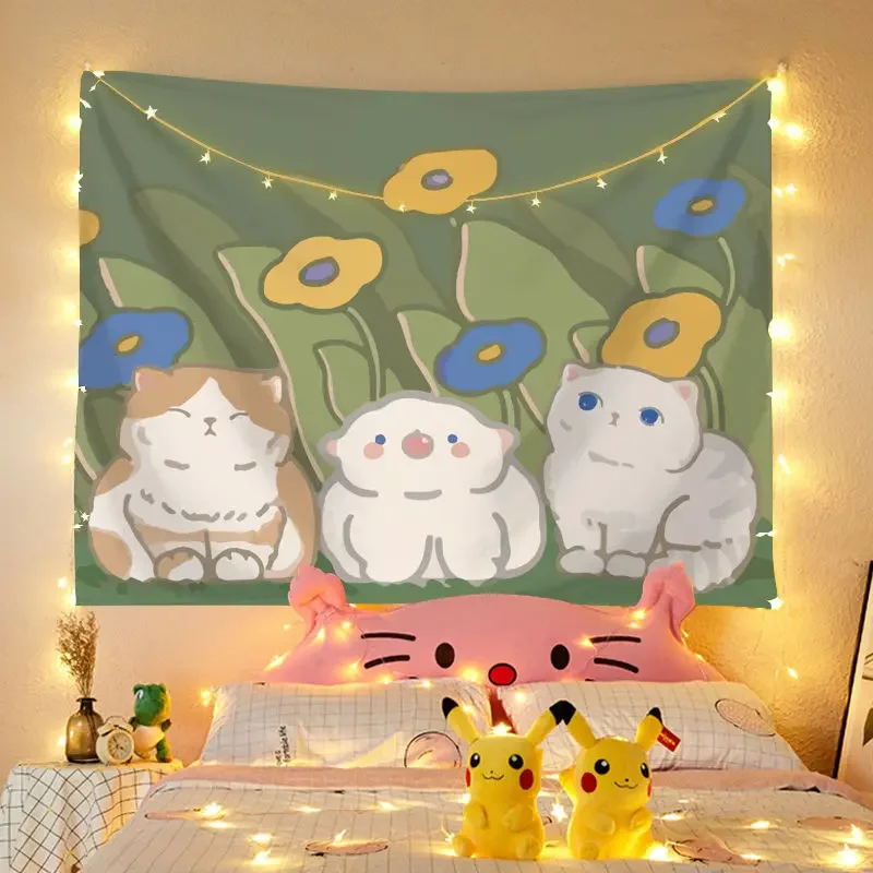 Cute-Teen-Anime-Room-Decor-Large-Fabric-Wall-Tapestry-Kids-Kawaii ...