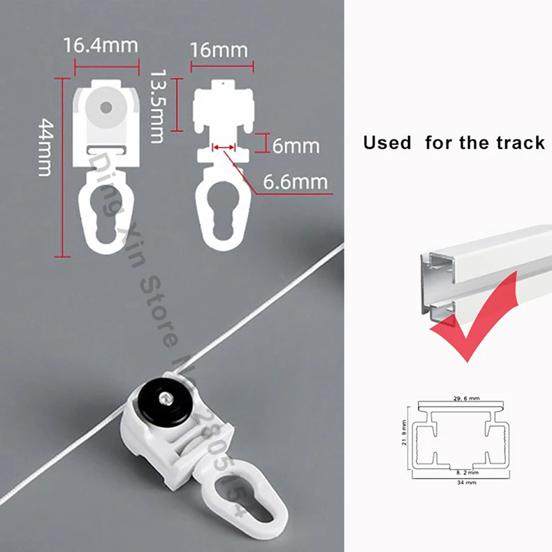 Rideau Motorisé Électrique,Rideau électrique à crochet pour rideaux ...