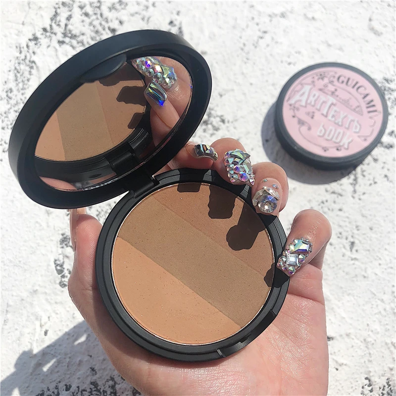 2019-NEW-3-Colors-Face-Highlighter-Contour-Powder-Palette-Stereoscopic ...