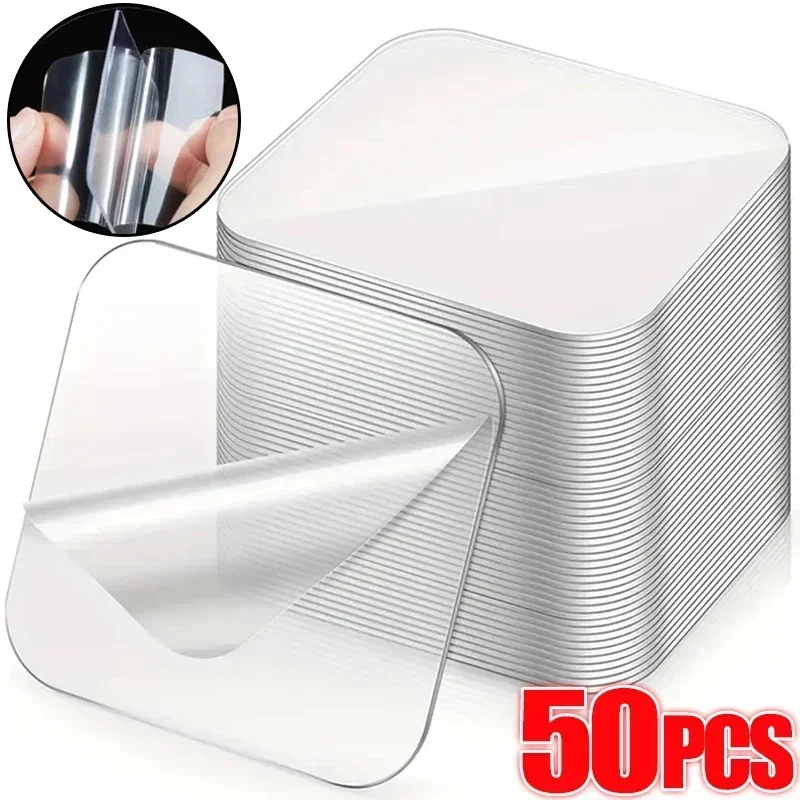 Reusable Strong Double Sided Tape PVC Transparent Square Wall Adhesive ...