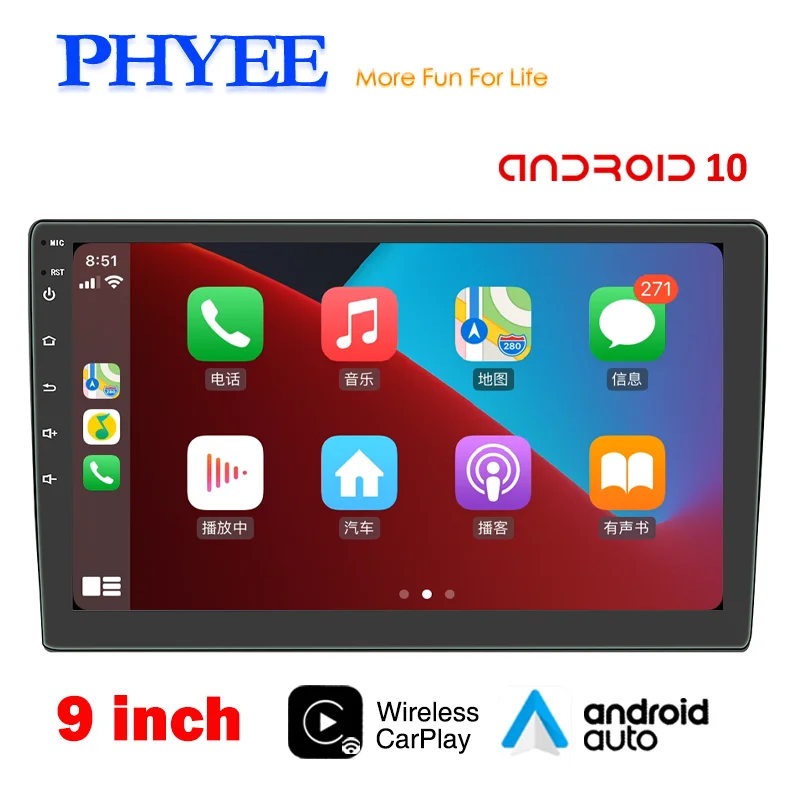 Android-Radio-con-Coche-Carplay-inal-mbrico-Android-Auto-2-Din-9 ...